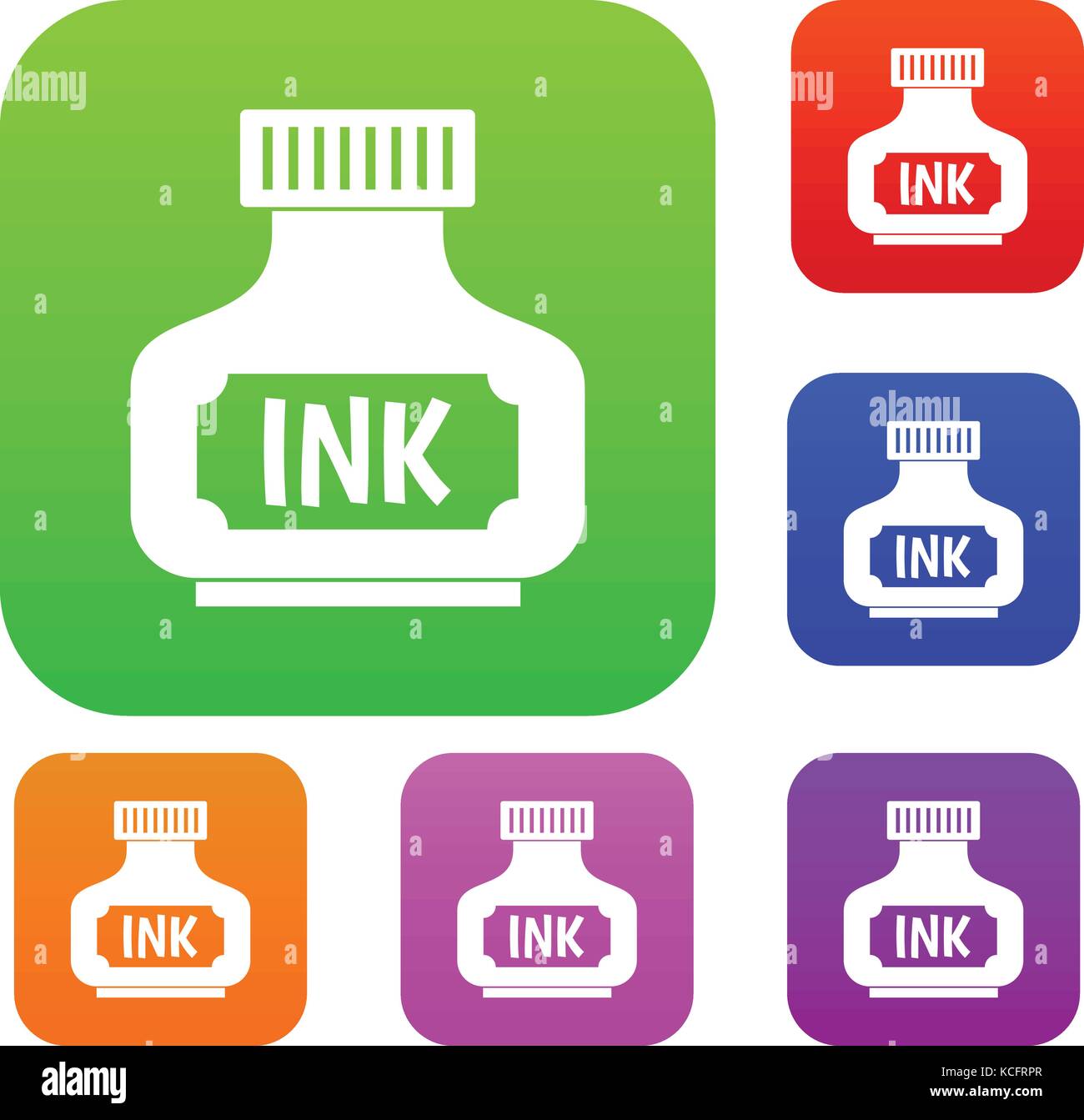 Blue fountain pen ink bottle Stock Vector Images - Alamy