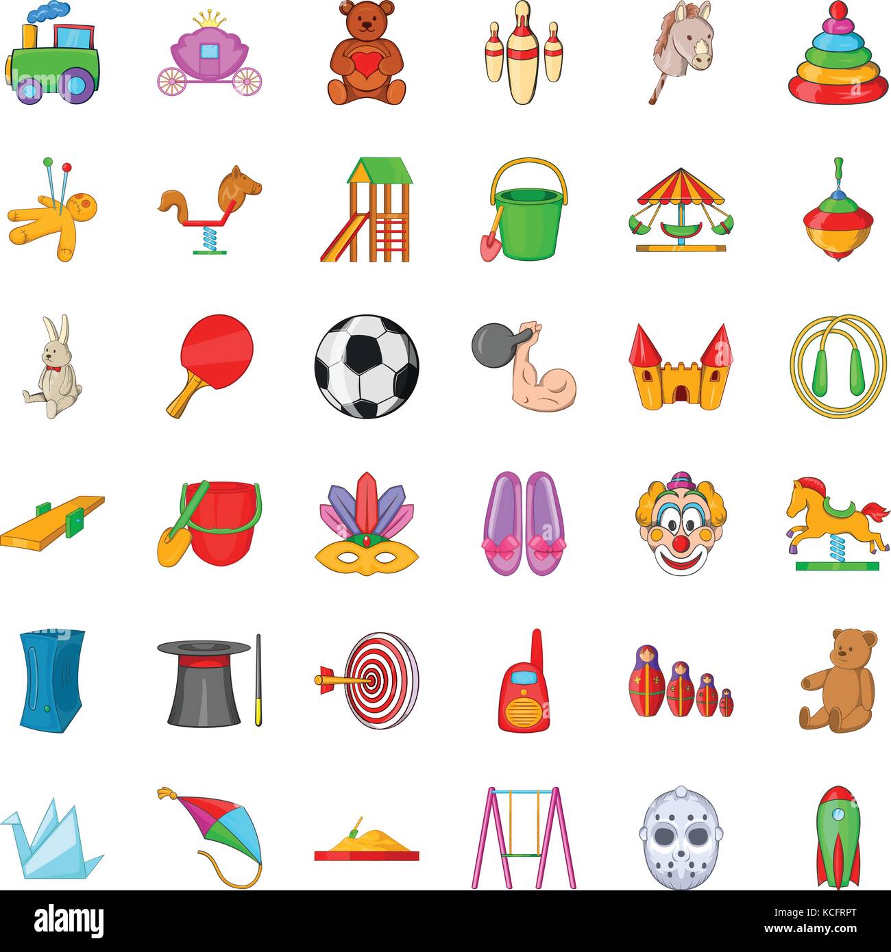 Outdoor icons set, cartoon style Stock Vector Image & Art - Alamy