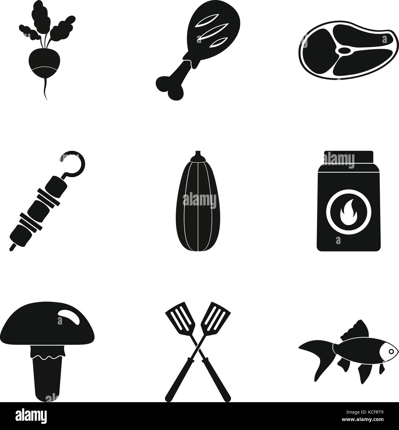 Liquid smoke icons set, simple style Stock Vector Image & Art - Alamy