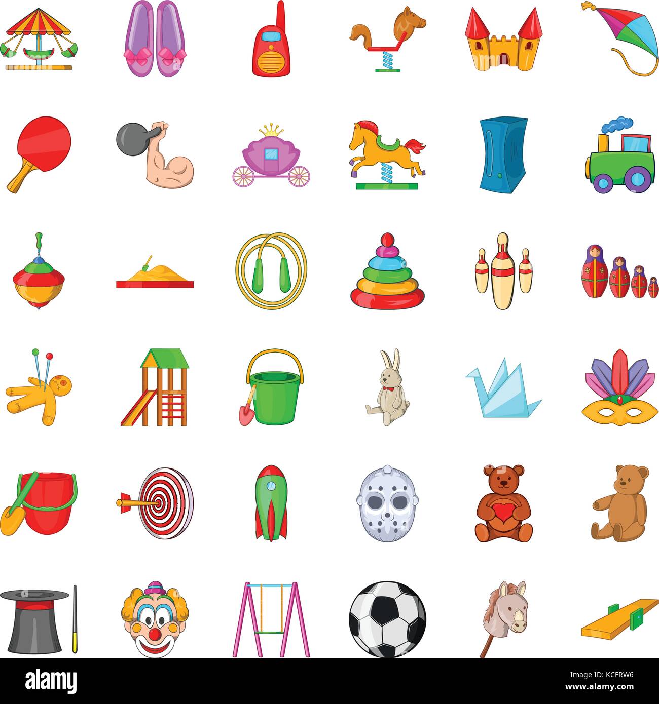 Activity icons set, cartoon style Stock Vector Image & Art - Alamy