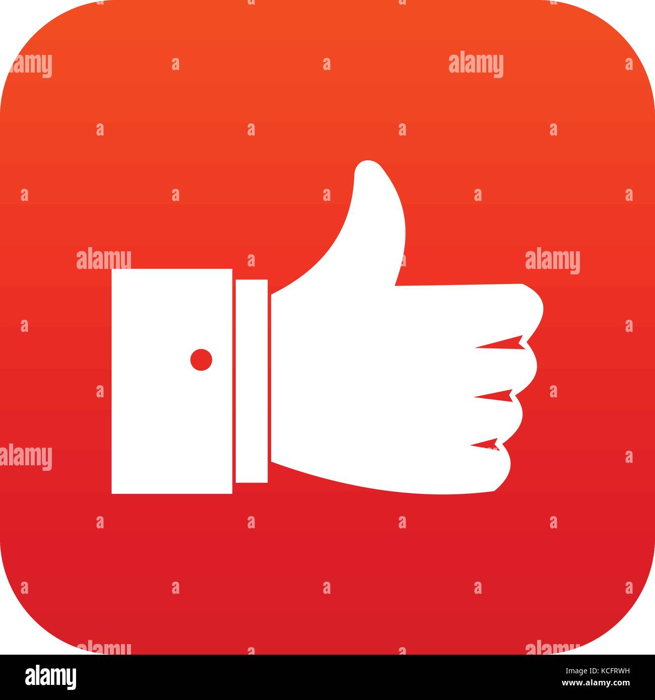 Thumb up gesture icon digital red Stock Vector Image & Art - Alamy
