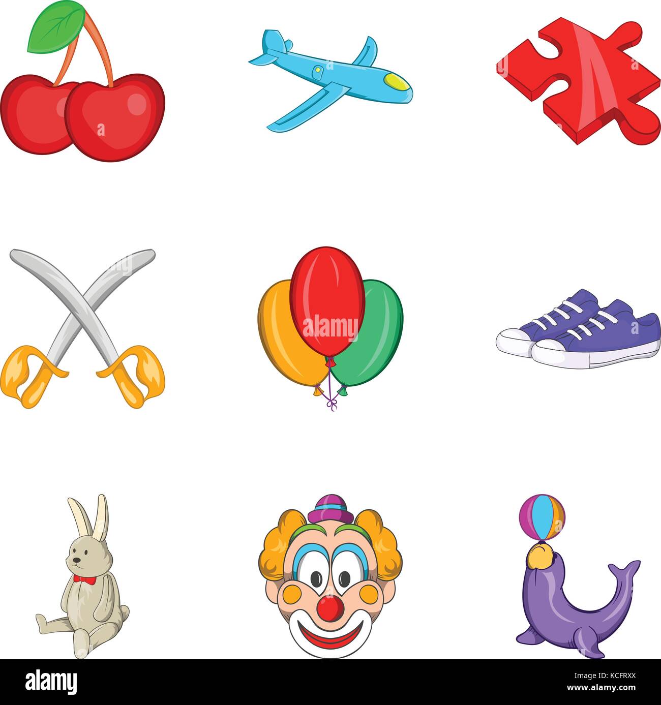 Child education icons set, cartoon style Stock Vector Image & Art - Alamy