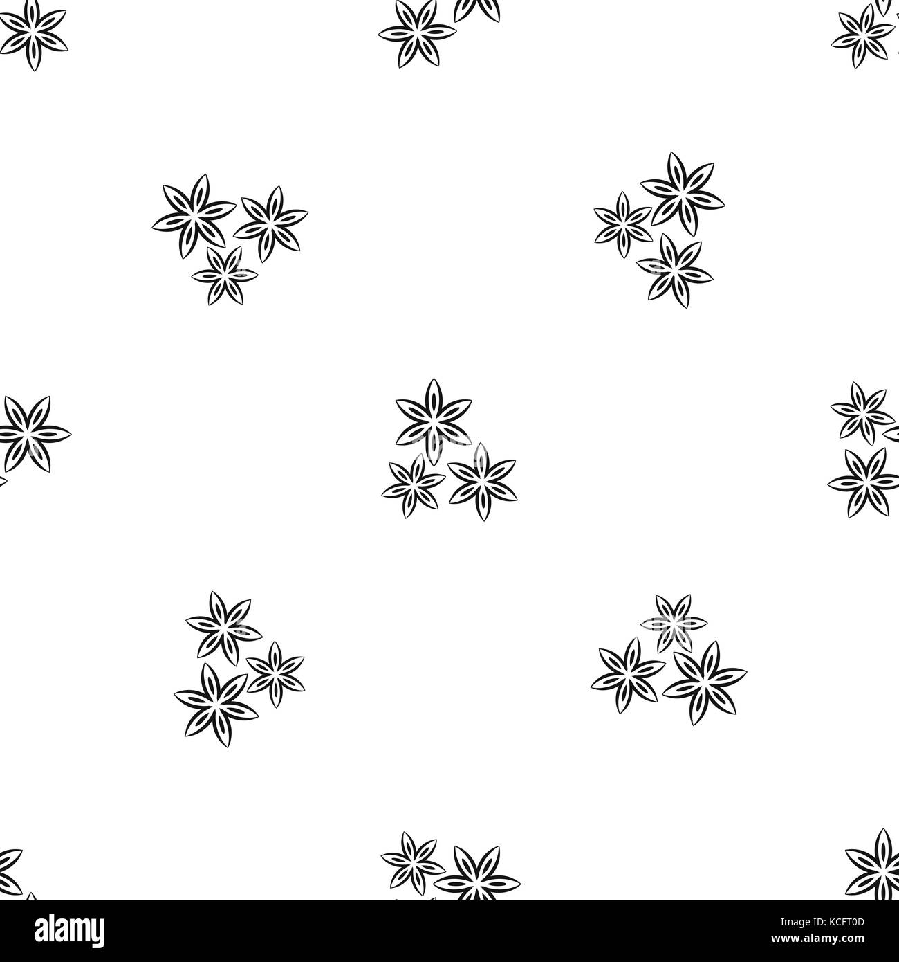 Star anise pattern seamless black Stock Vector Image & Art - Alamy