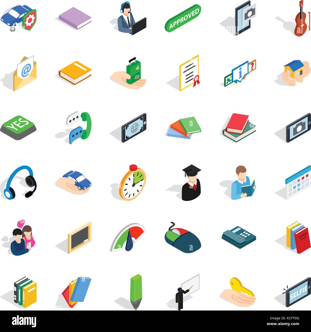 Speech icons set, isometric style Stock Vector Image & Art - Alamy