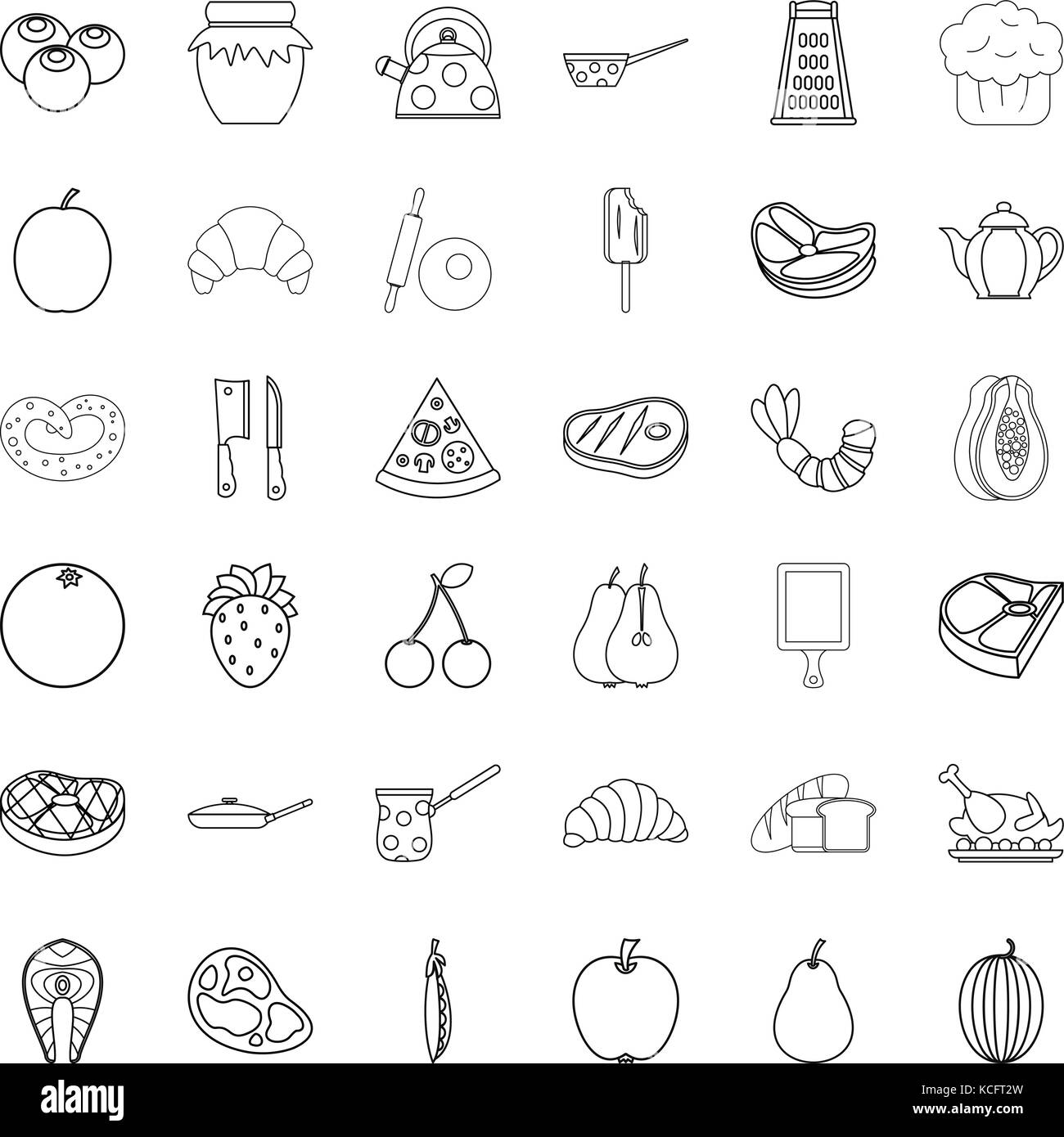 Berry icons set, outline style Stock Vector Image & Art - Alamy