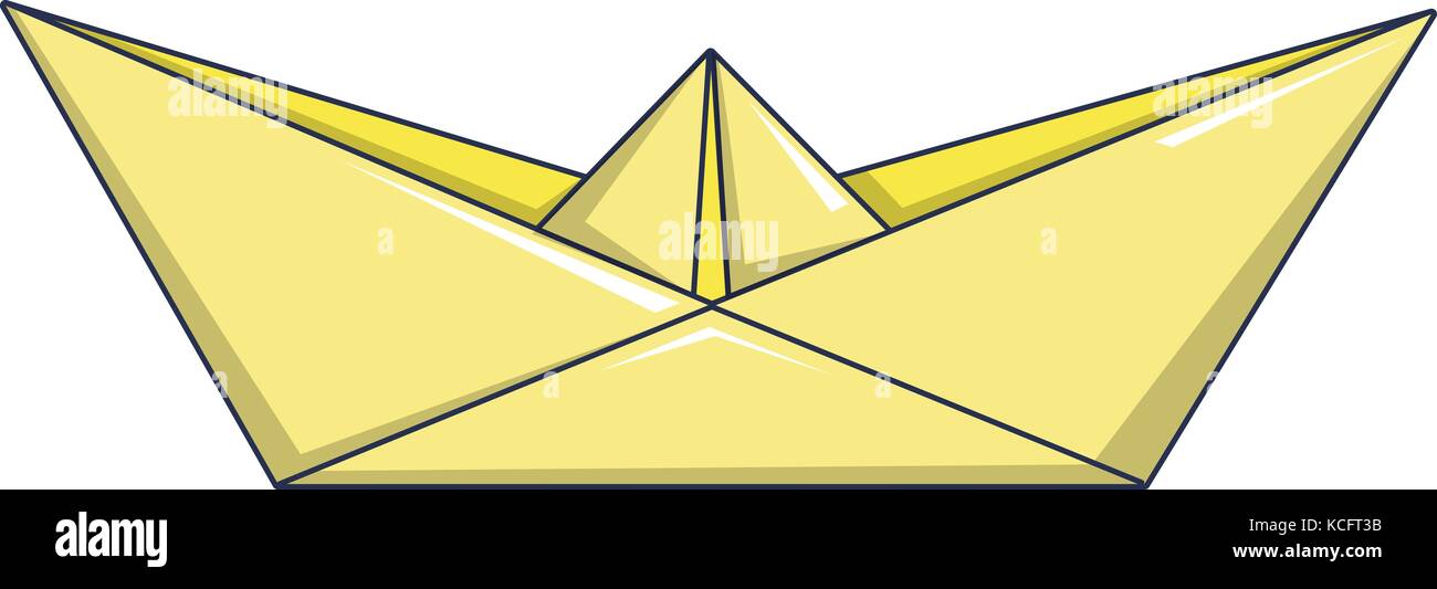 Origami boat icon, cartoon style Stock Vector Image & Art - Alamy
