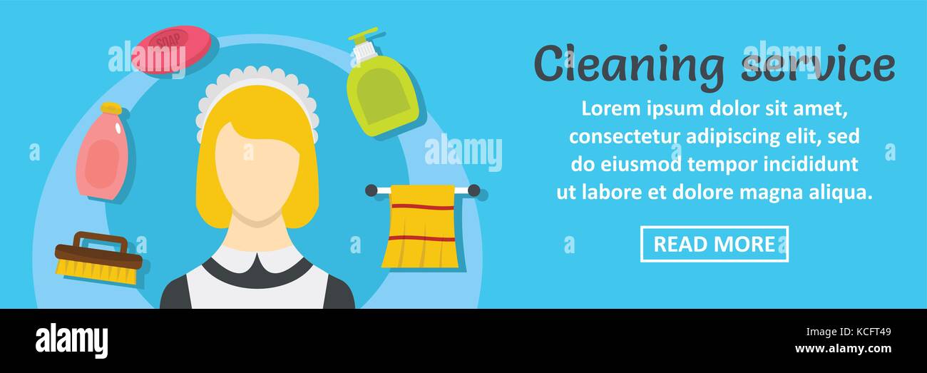 Cleaning service banner horizontal concept Stock Vector Image & Art - Alamy