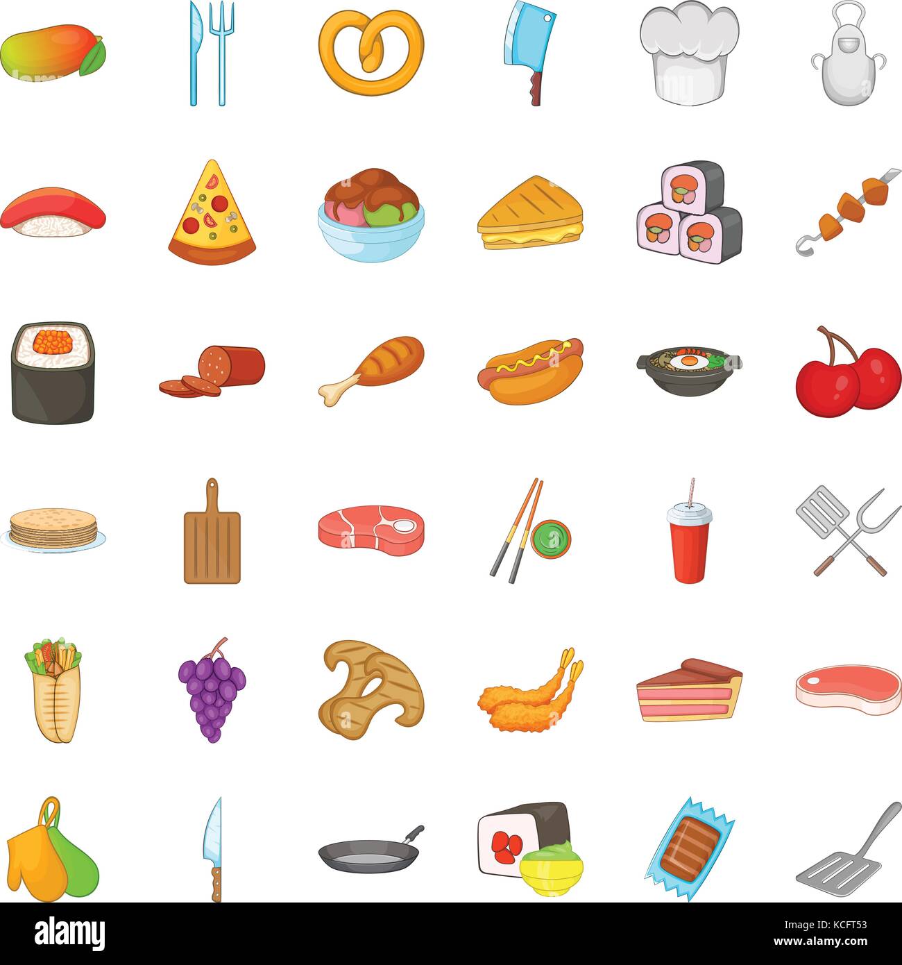 Cooking icons set, cartoon style Stock Vector Image & Art - Alamy