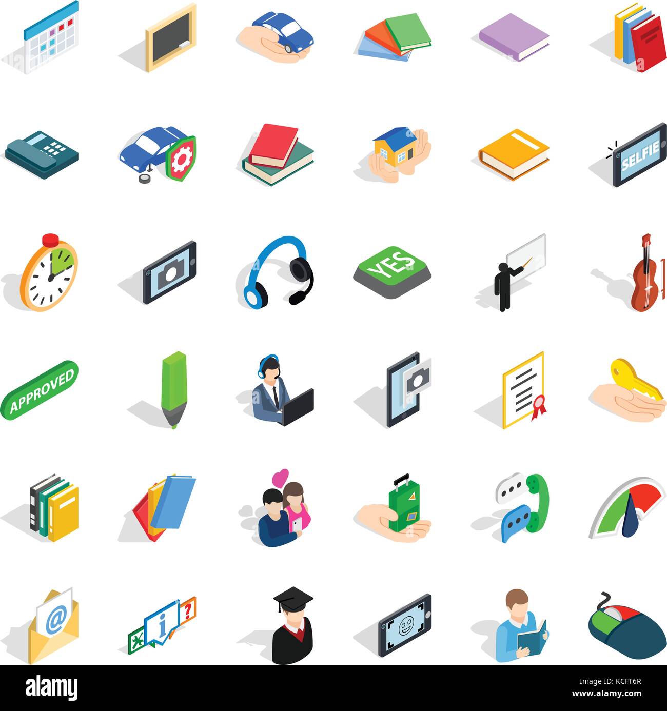 Indicator icons set, isometric style Stock Vector Image & Art - Alamy