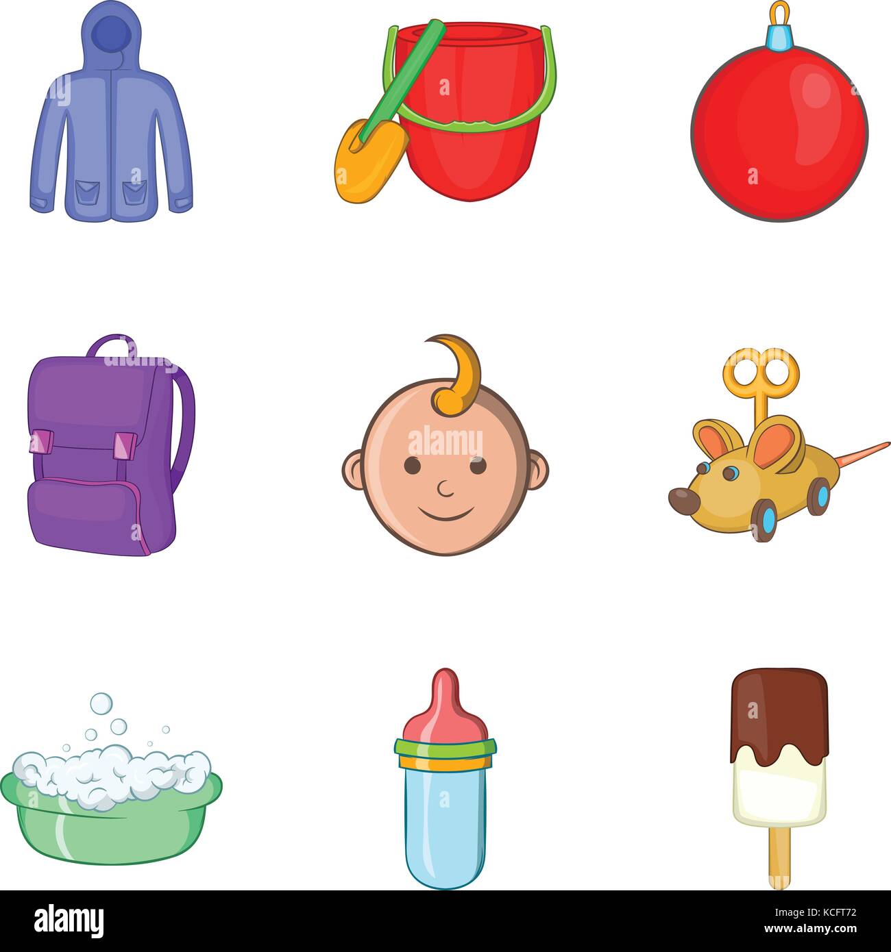 Parenthood icons set, cartoon style Stock Vector Image & Art - Alamy