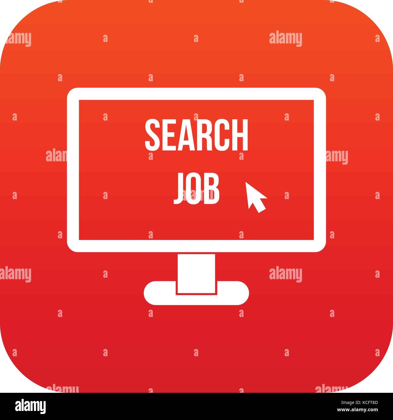 Search Job icon digital red Stock Vector Image & Art - Alamy