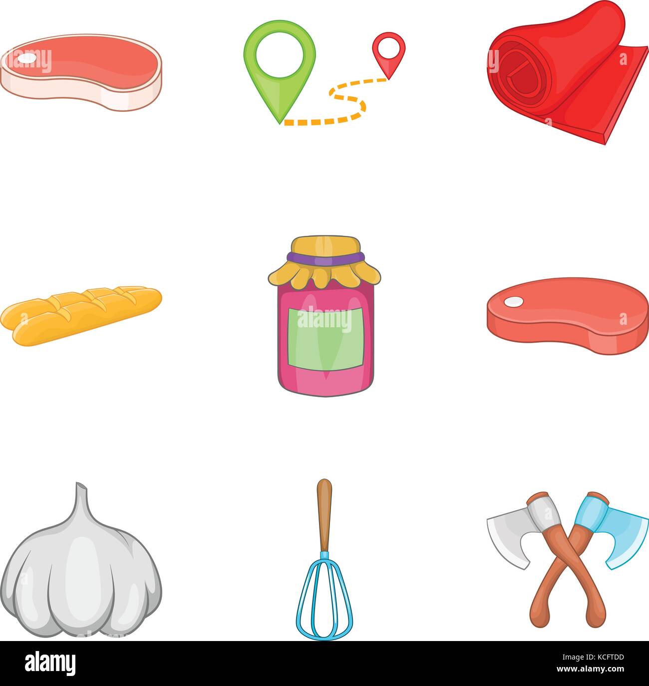 Beef tenderloin icons set, cartoon style Stock Vector Image & Art - Alamy