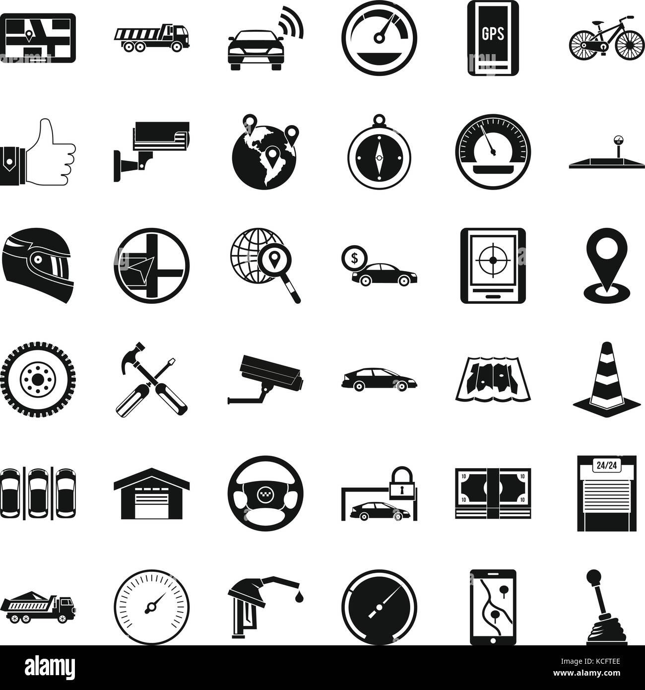 Machine icons set, simple style Stock Vector Image & Art - Alamy
