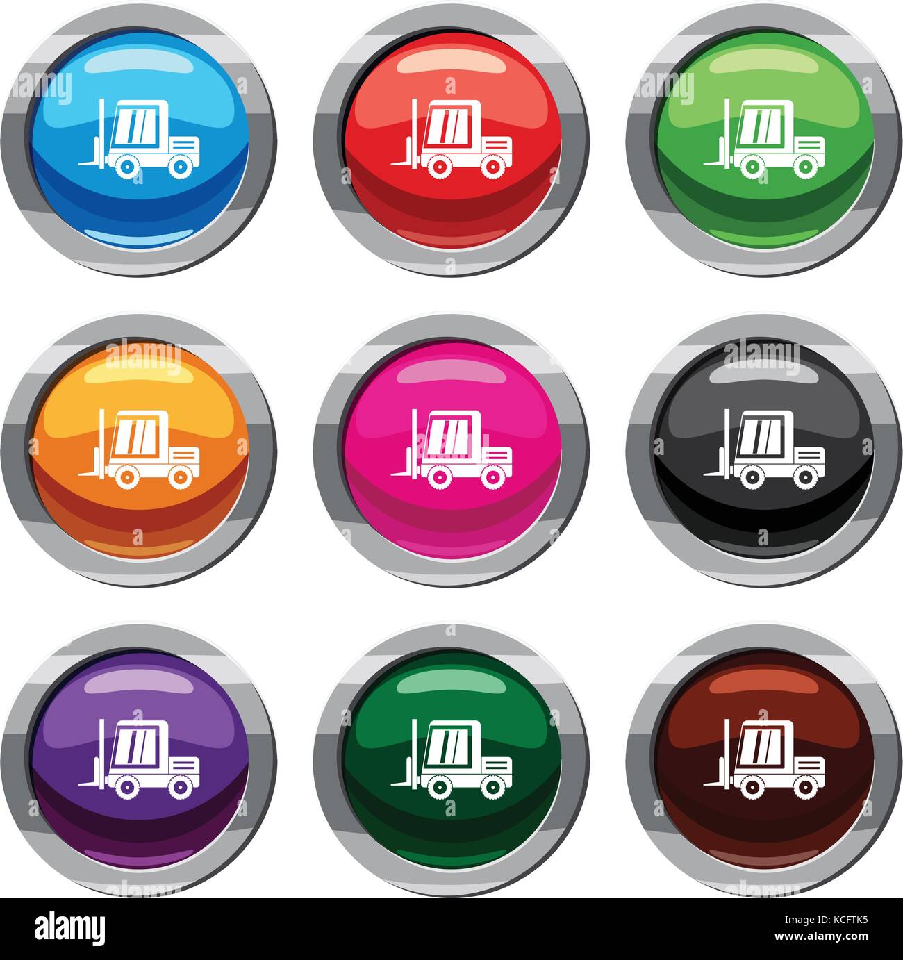 Stacker loader set 9 collection Stock Vector Image & Art - Alamy