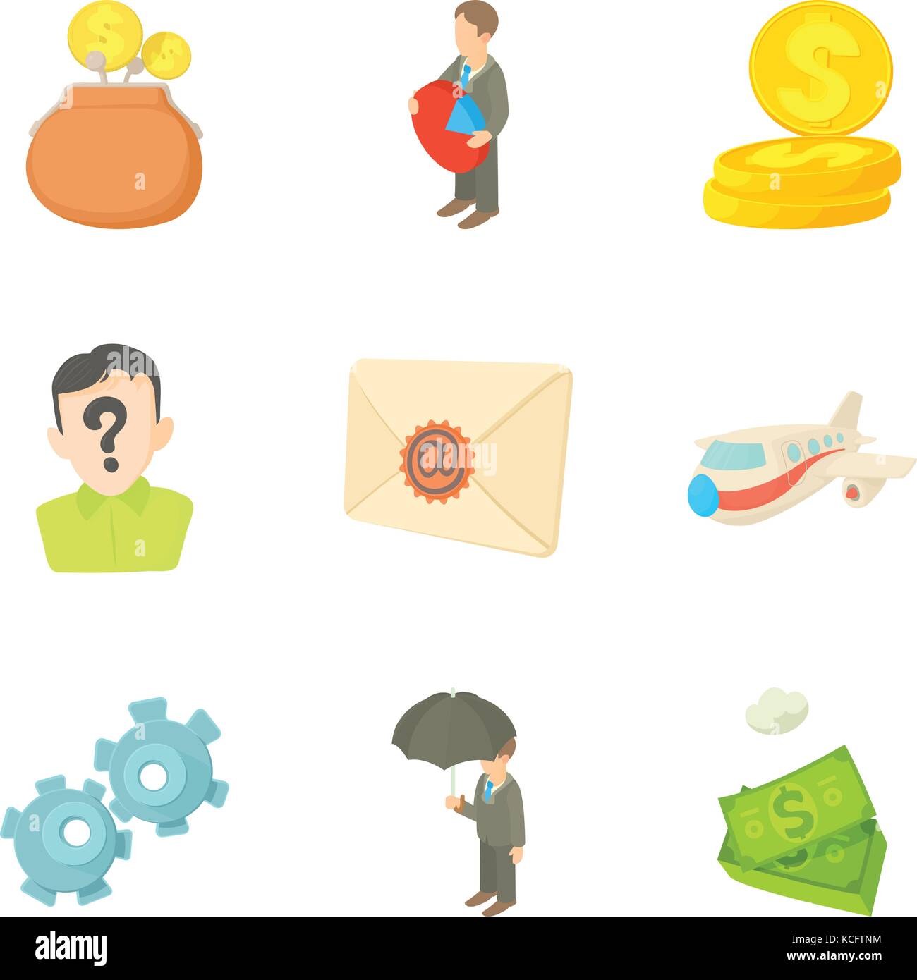 Money transfer icons set, cartoon style Stock Vector Image & Art - Alamy