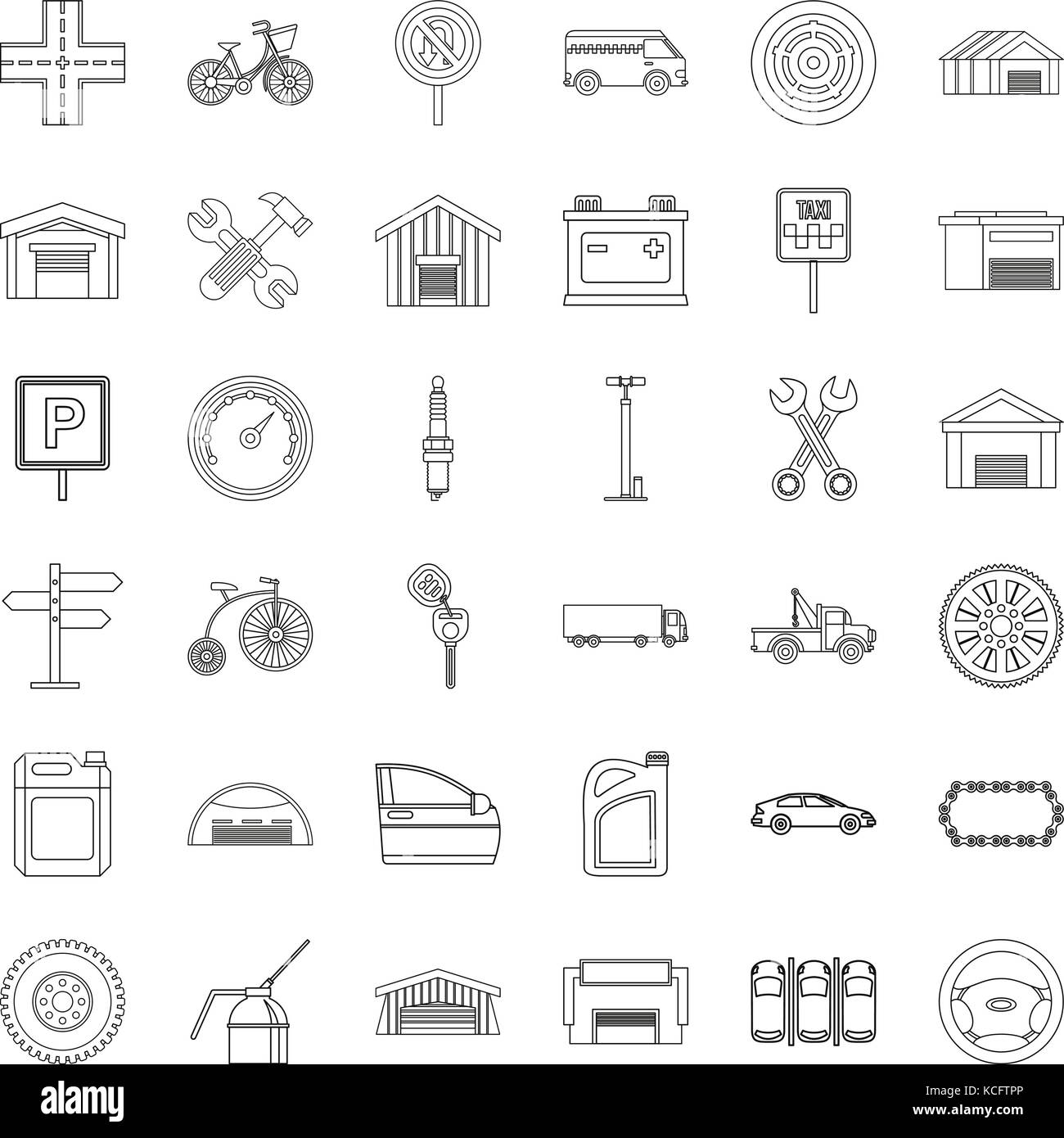 Garage icons set, outline style Stock Vector Image & Art - Alamy Garage icons set, outline style Stock Vector Image & Art - Alamy