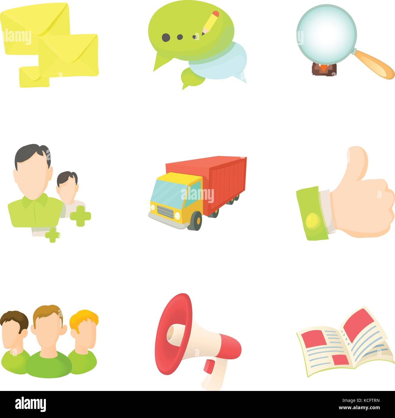 Goods delivery icons set, cartoon style Stock Vector Image & Art - Alamy