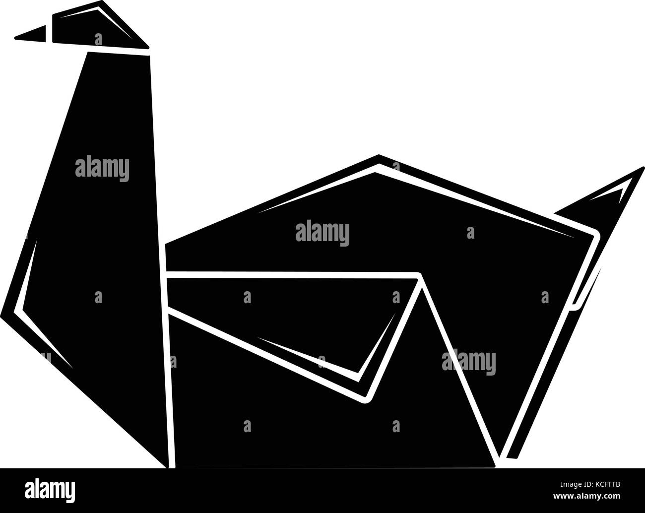 Origami swan icon, simple black style Stock Vector Image & Art - Alamy