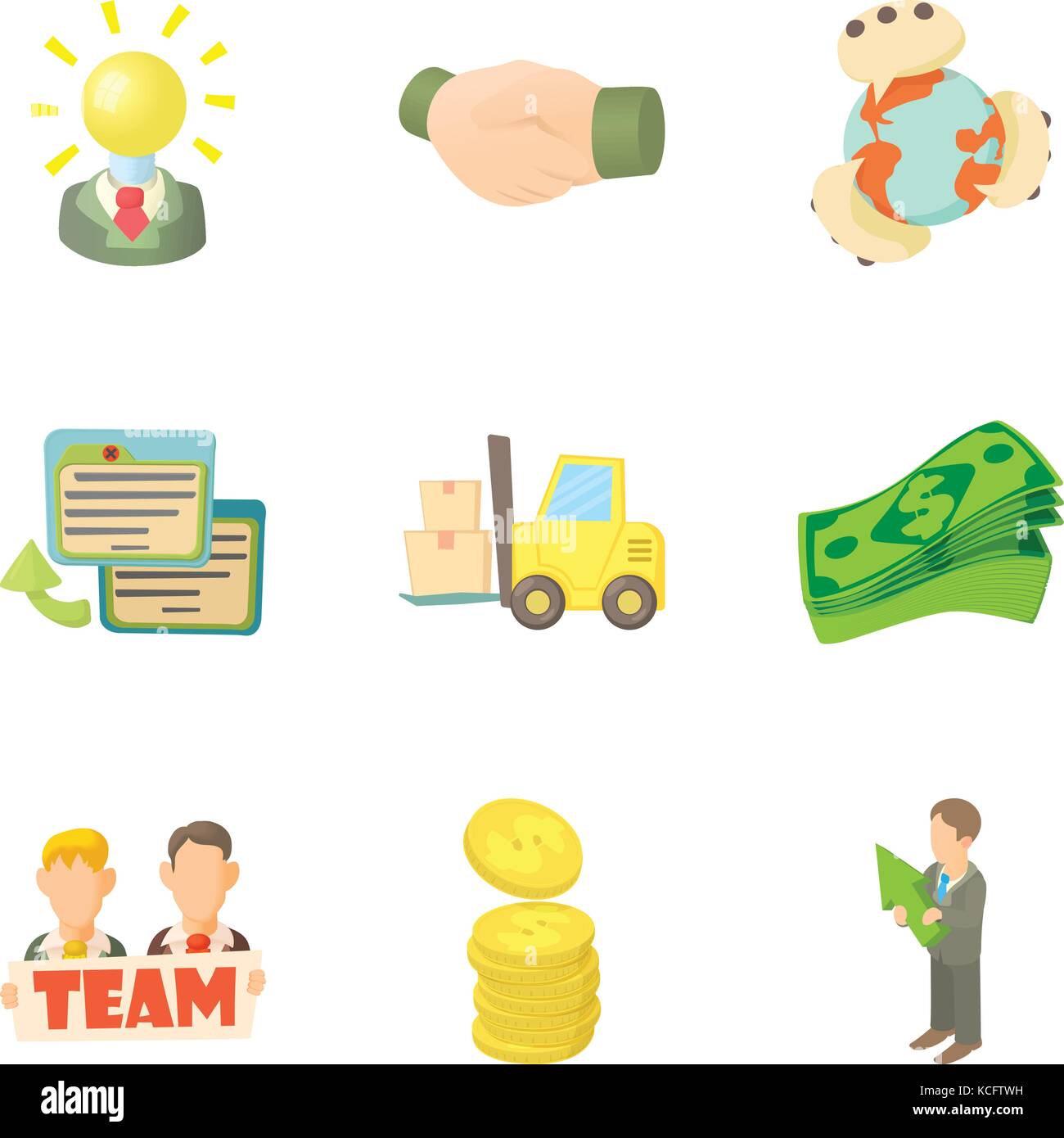 Team business icons set, cartoon style Stock Vector Image & Art - Alamy