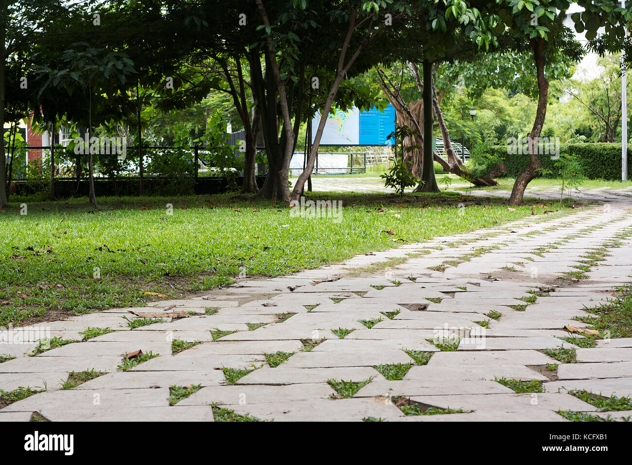 Beautiful park foot path long hi-res stock photography and images - Alamy
