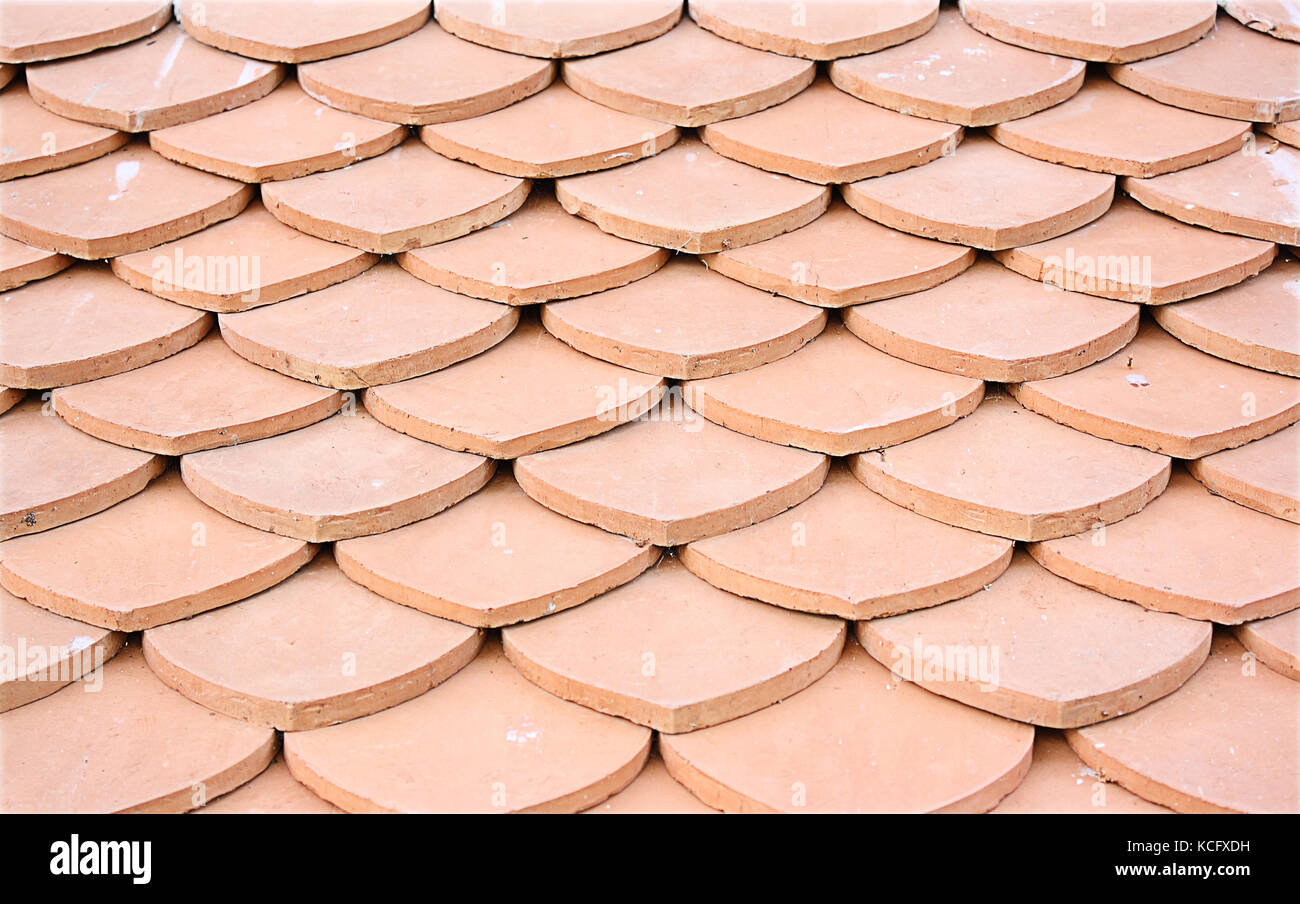 Clay tiles roof background Stock Photo - Alamy