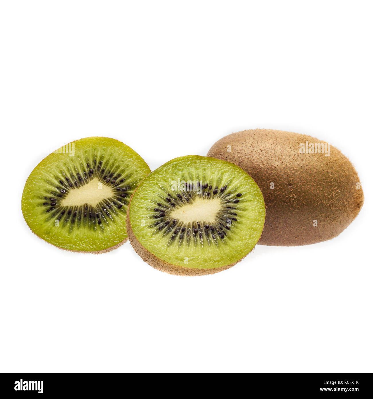 Sliced kiwi fruit segment isolated on white background cutout Stock ...