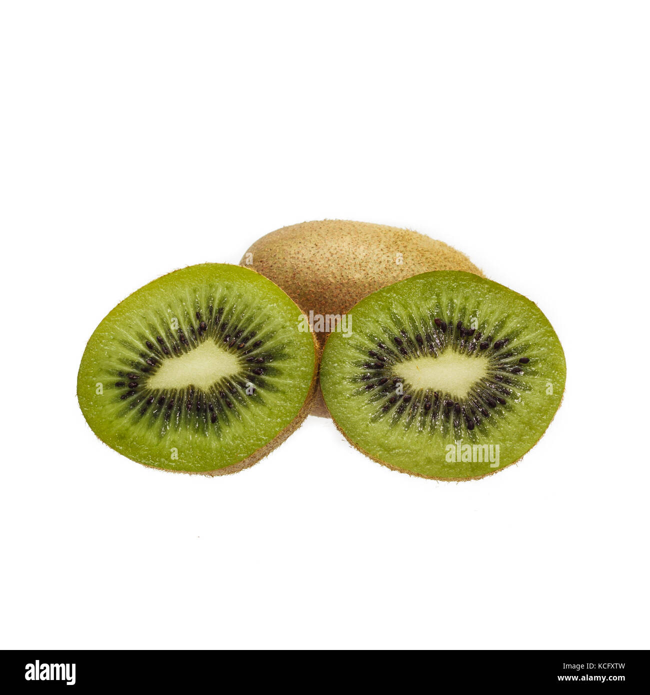 Sliced kiwi fruit segment isolated on white background cutout Stock ...