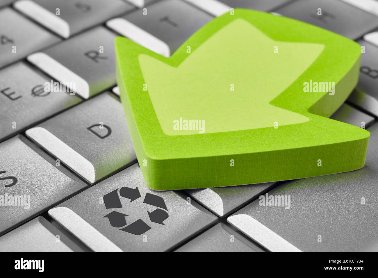 Computer keyboard recycling symbol hi-res stock photography and images ...