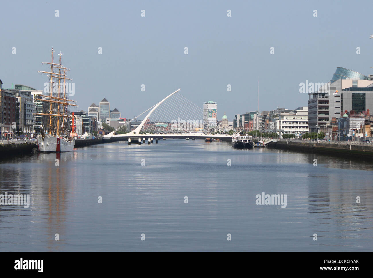 River Liffey view of Dublin City, Ireland Stock Photo - Alamy