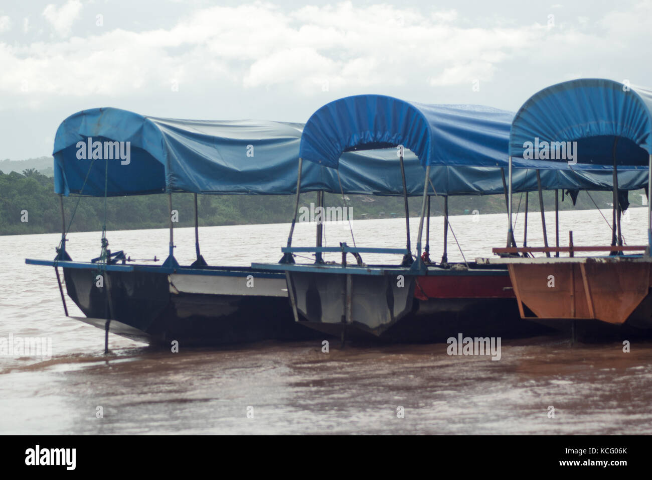 Visit to the Golden Triangle , Boat trip to Laos Donsao Island Stock ...