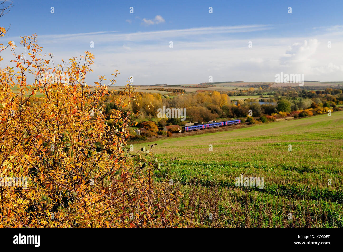 Autumn colours in the Wylye Valley Stock Photo - Alamy