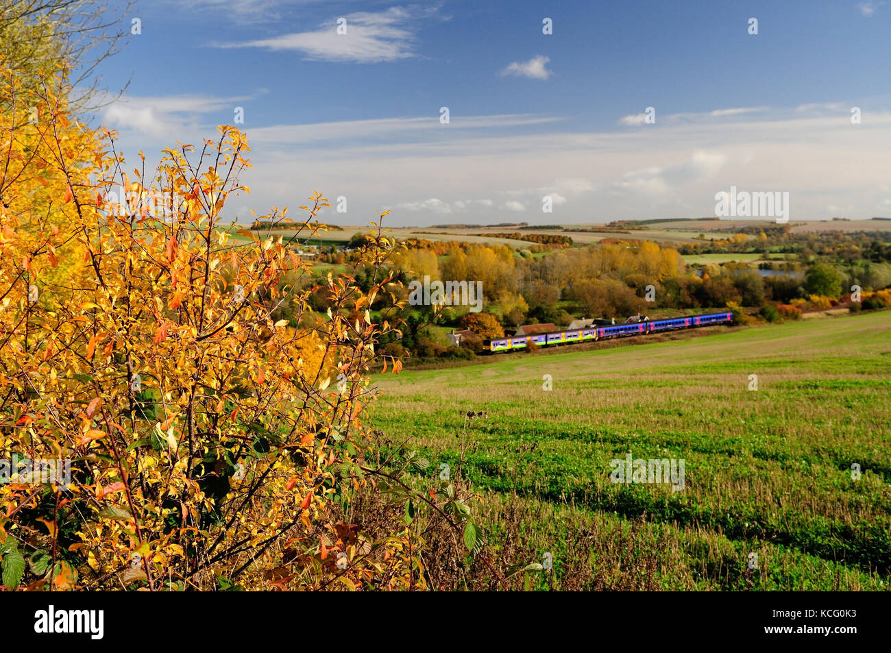 Autumn colours in the Wylye Valley Stock Photo - Alamy