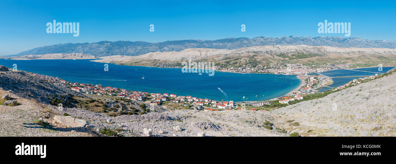 Stunning view onto Pag Island, Croatia Stock Photo - Alamy