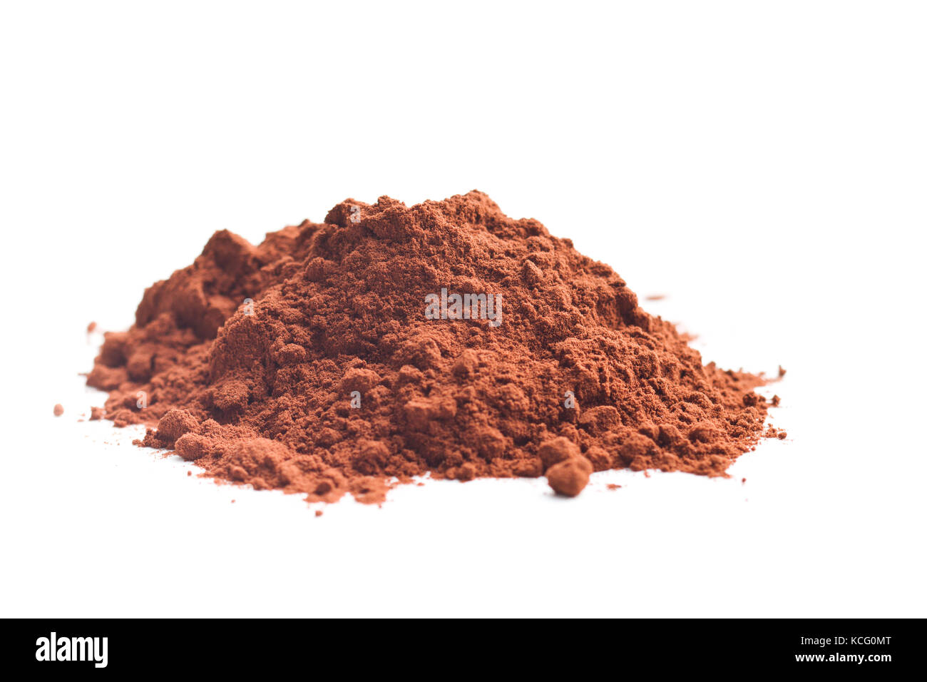 Tasty cocoa powder isolated on white background Stock Photo - Alamy