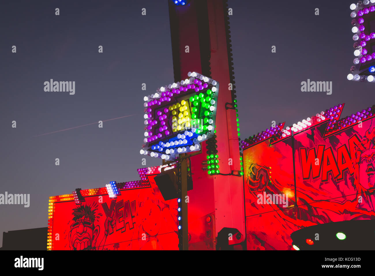 SABLES D OLONNE, FRANCE - November 27, 2016: In a traditional funfair ...