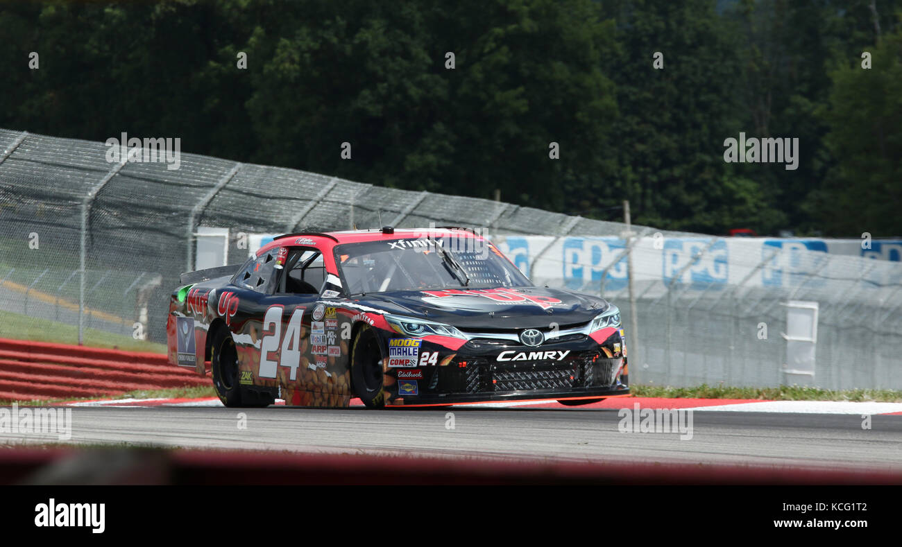 Curb hopping. Dylan Lupton. Car 24. NASCAR XFINITY Qualifying session ...