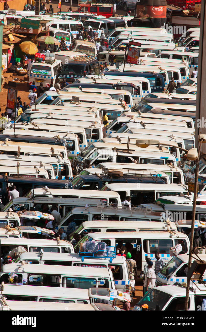 Bus and taxi park, Kampala, Uganda Stock Photo - Alamy