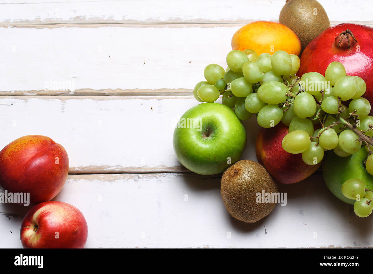 A handful of fruit lying on the table Stock Photo - Alamy