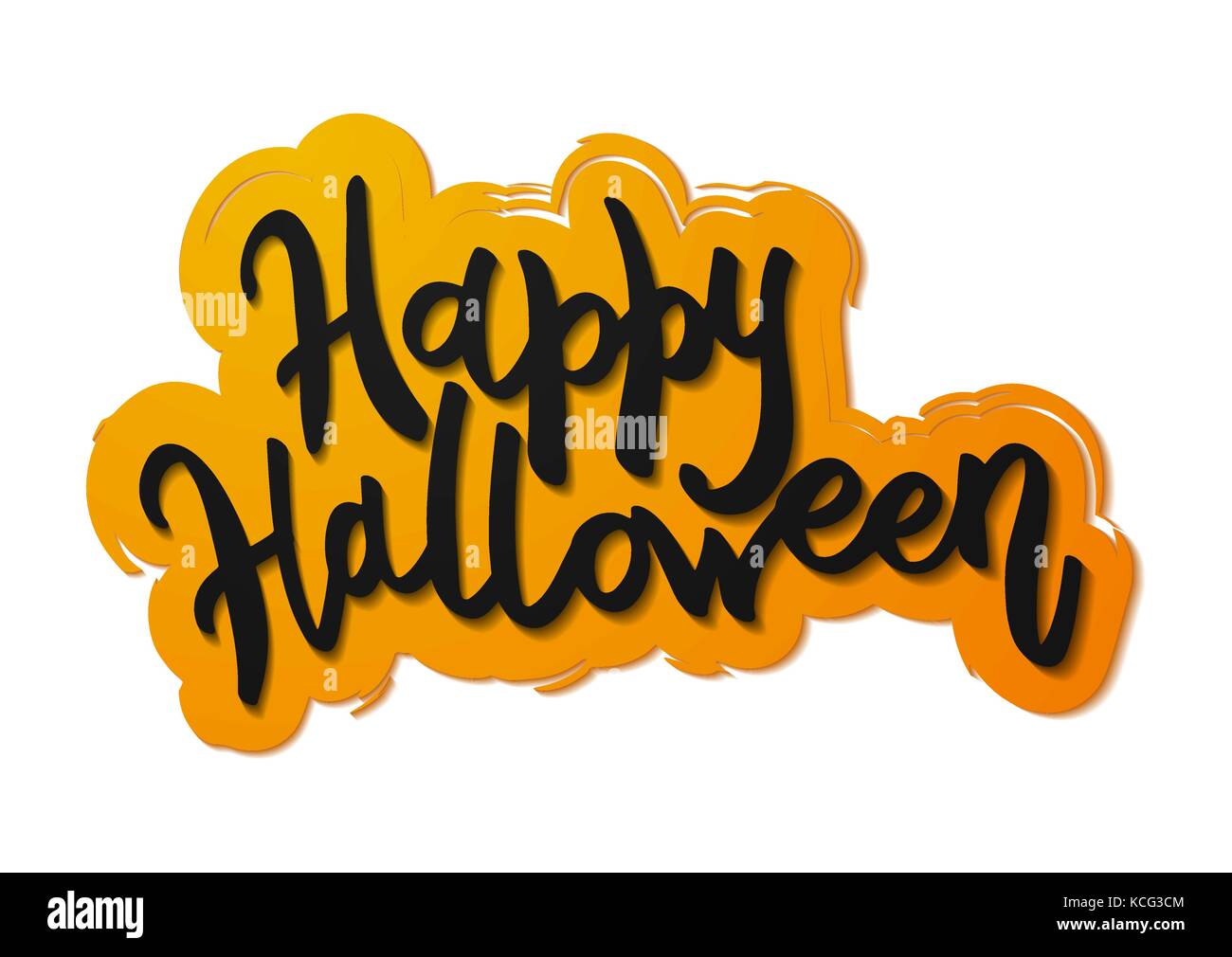 Happy halloween typography background Cut Out Stock Images & Pictures ...