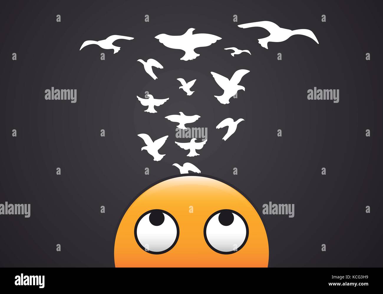 Emoticon representing creative freedom. Vector concept for business ...