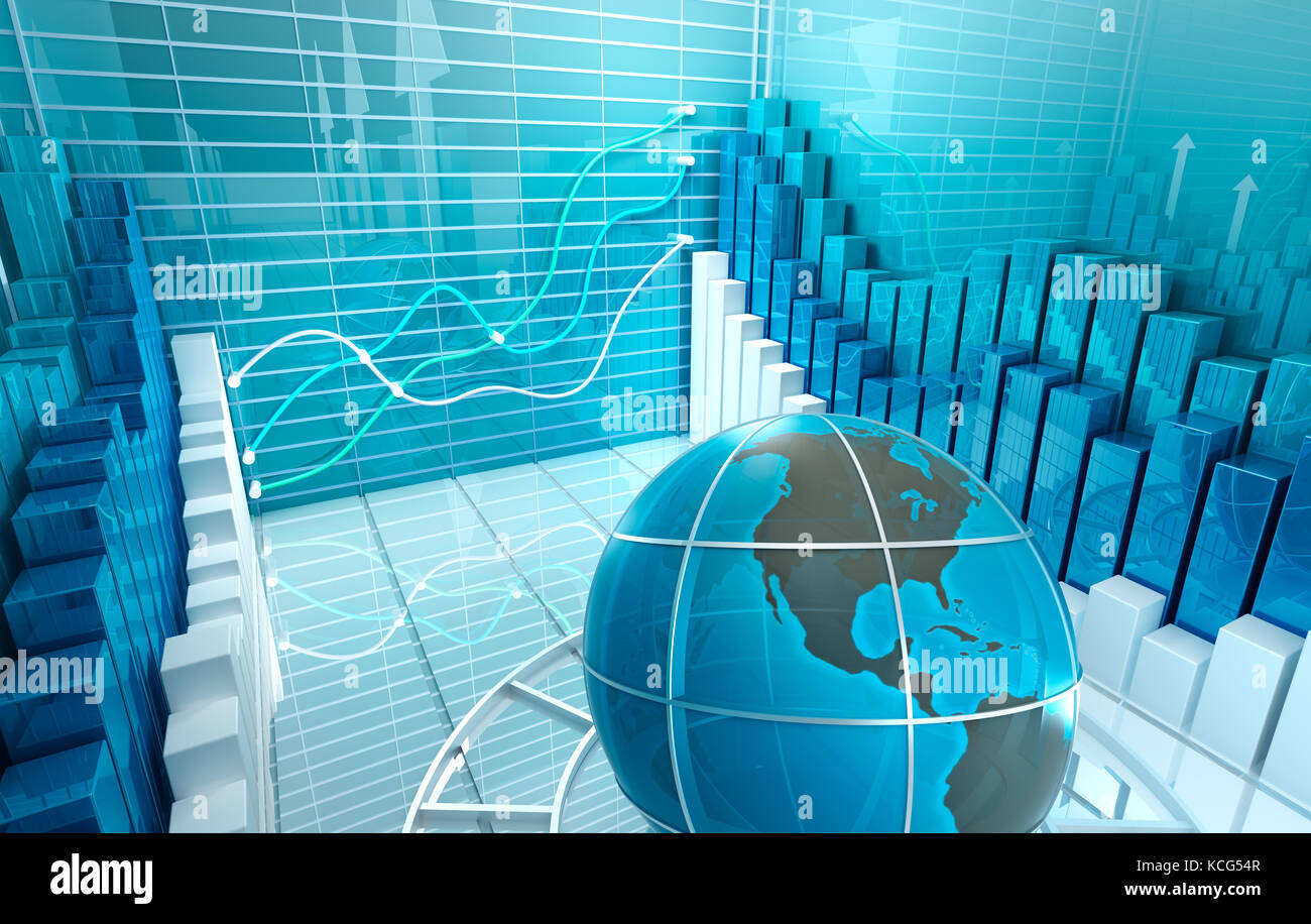 Stock market abstract 3D render, Business background Stock Photo - Alamy
