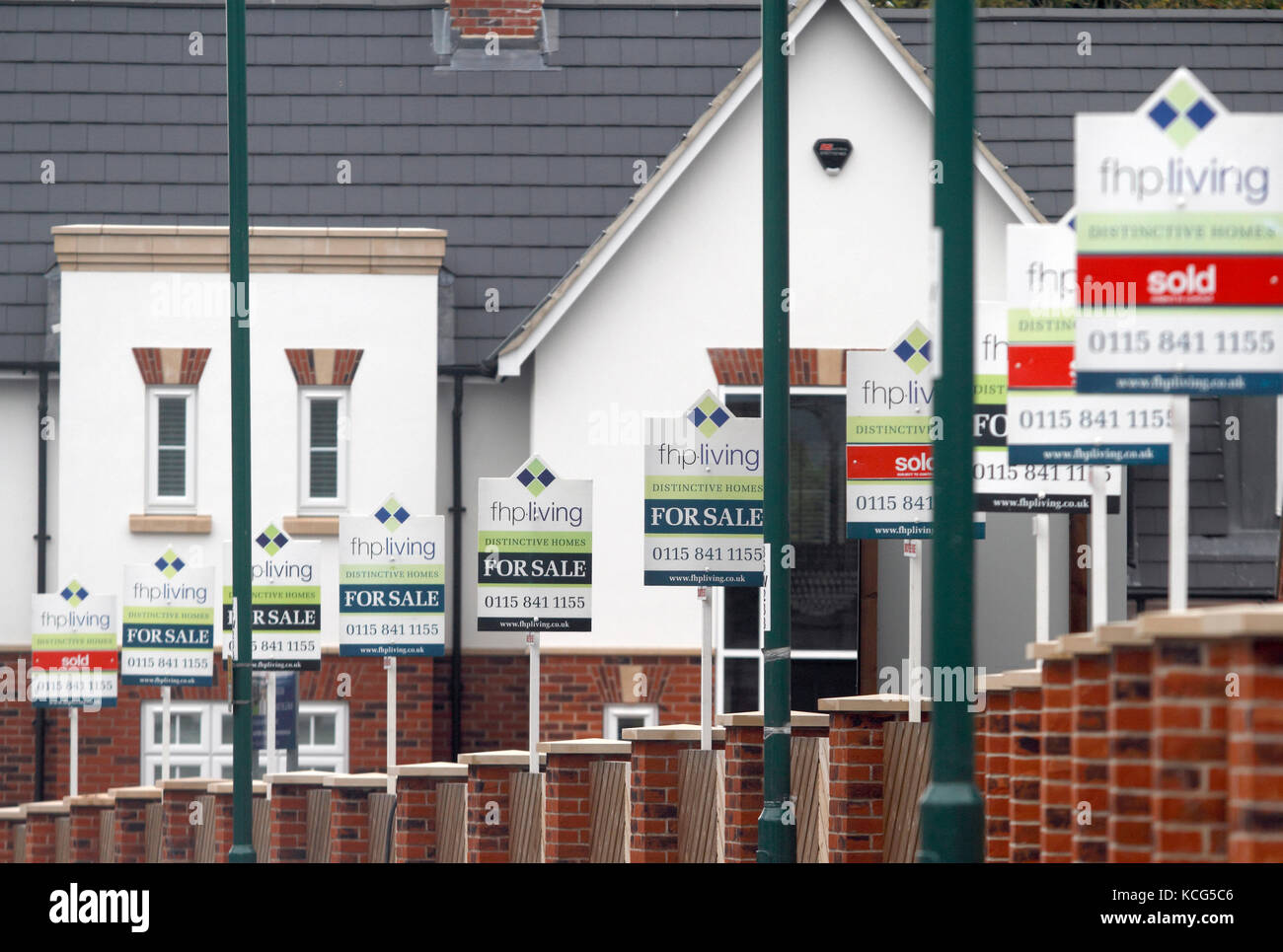A dozen for sale and sold signs along Woodborough Road, Nottingham NG3 ...