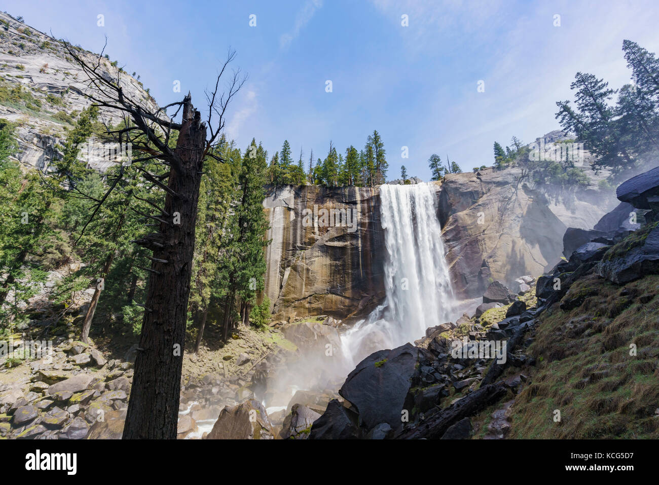 The beautiful vernal fall at Yosemite National, California, United ...