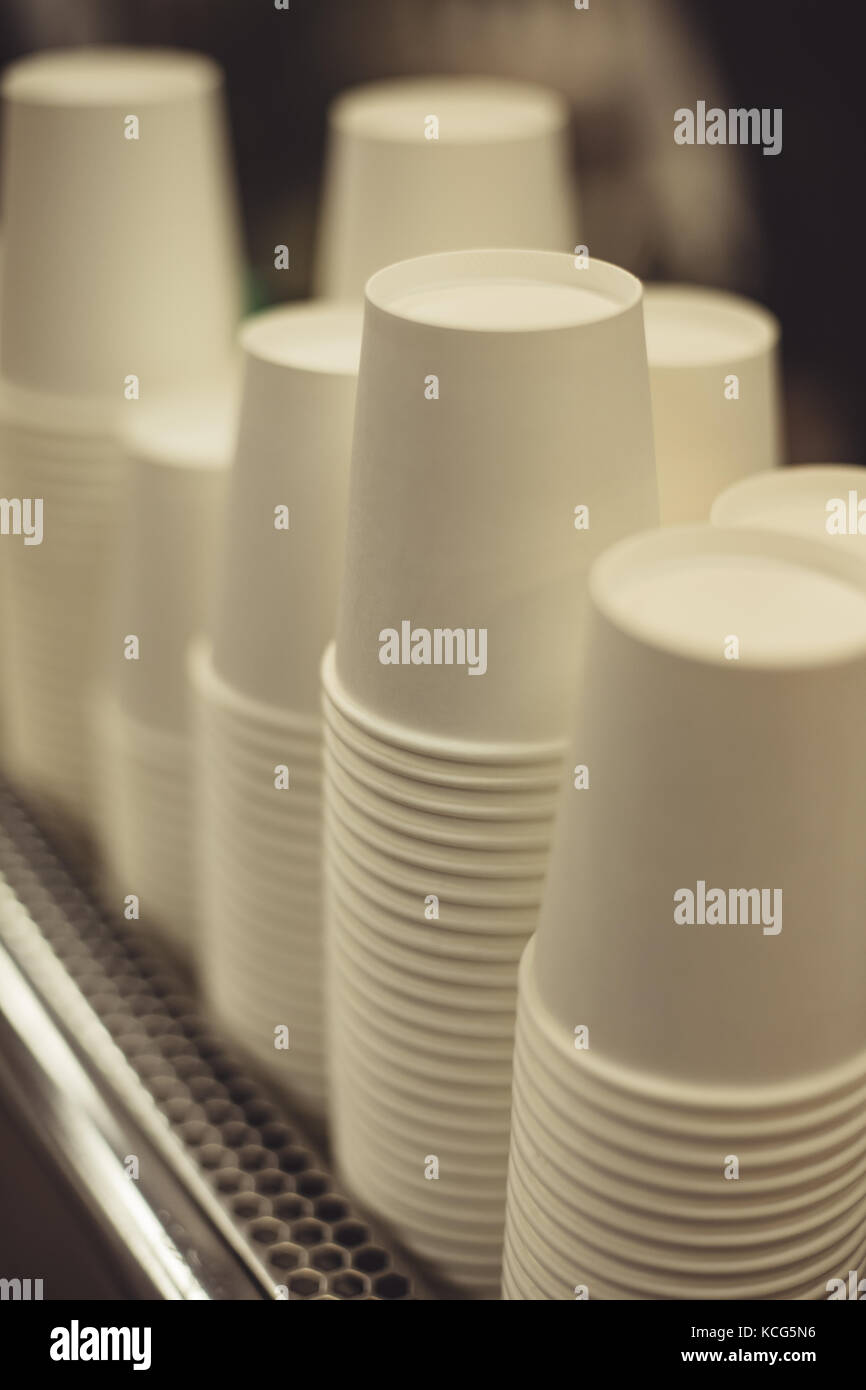Stacked paper cups Stock Photo - Alamy