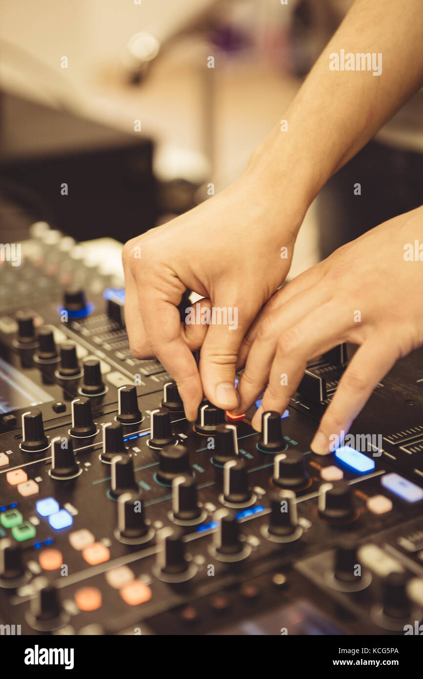 Sound control board operator hi-res stock photography and images - Alamy