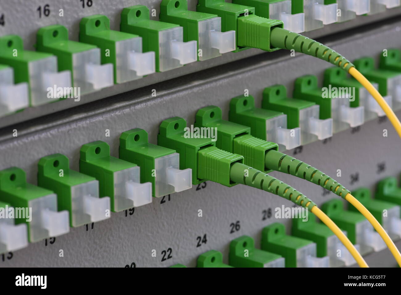 Optical distribution panels with fiber cables at passive optical ...