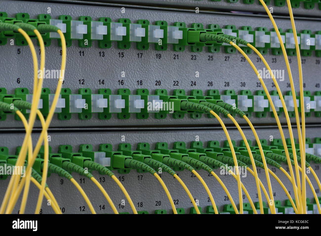 Optical distribution panels with fiber cables at passive optical ...