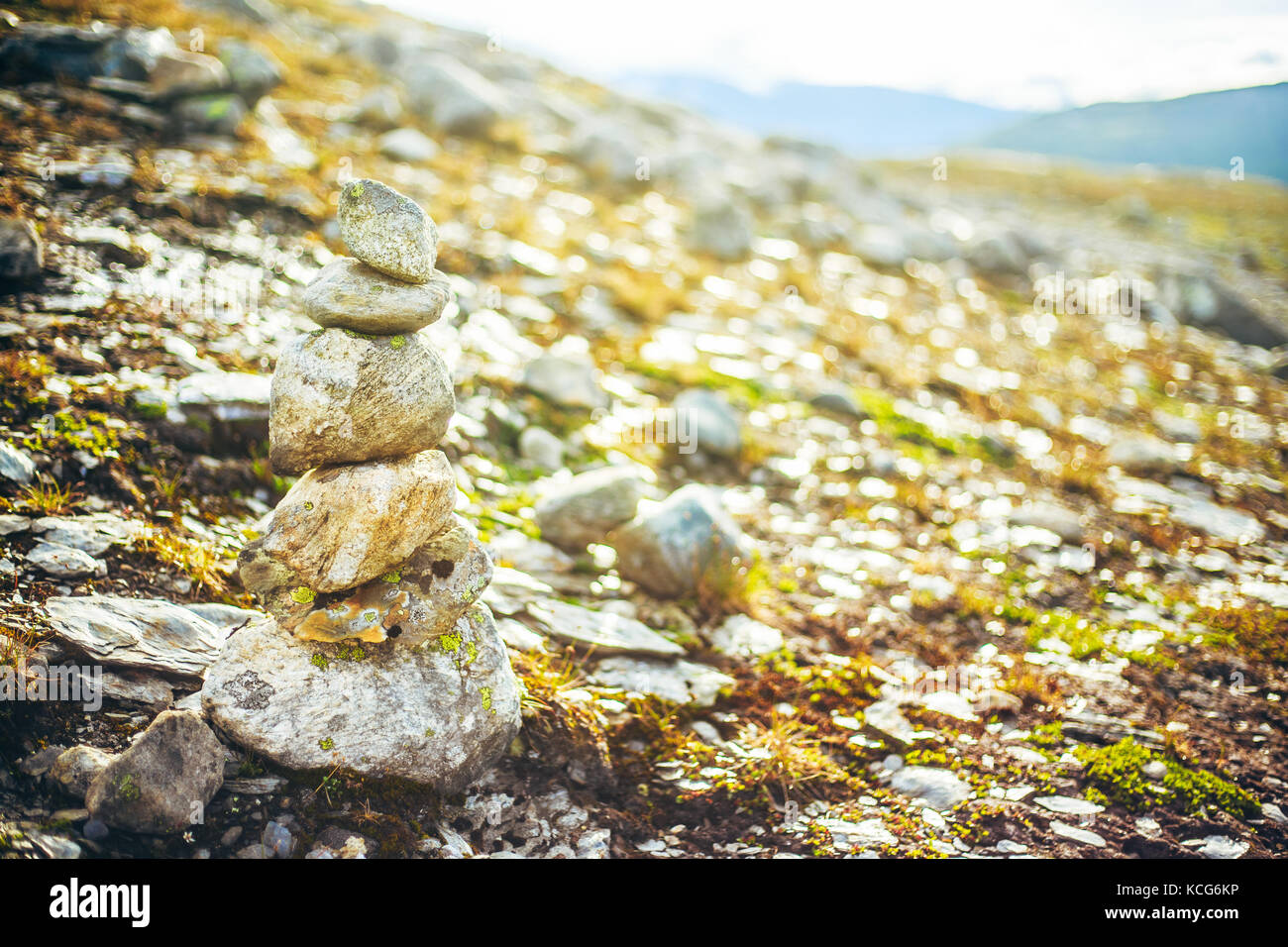 Stack Of Rocks Stones, Norway Nature Stock Photo - Alamy