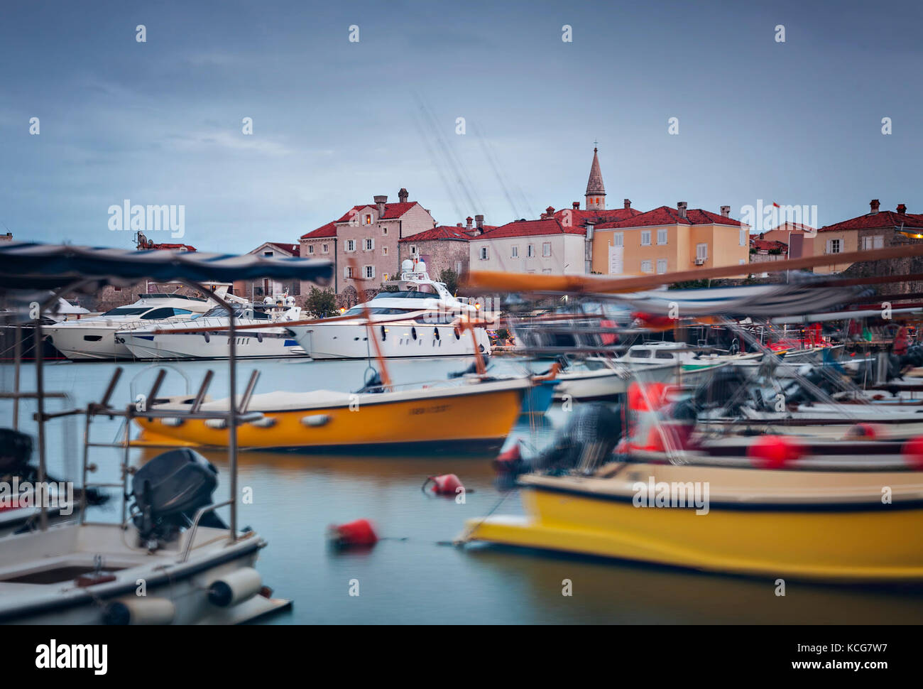 Marina by Stari Grad (Old Town) in Budva, Montenegro Stock Photo - Alamy