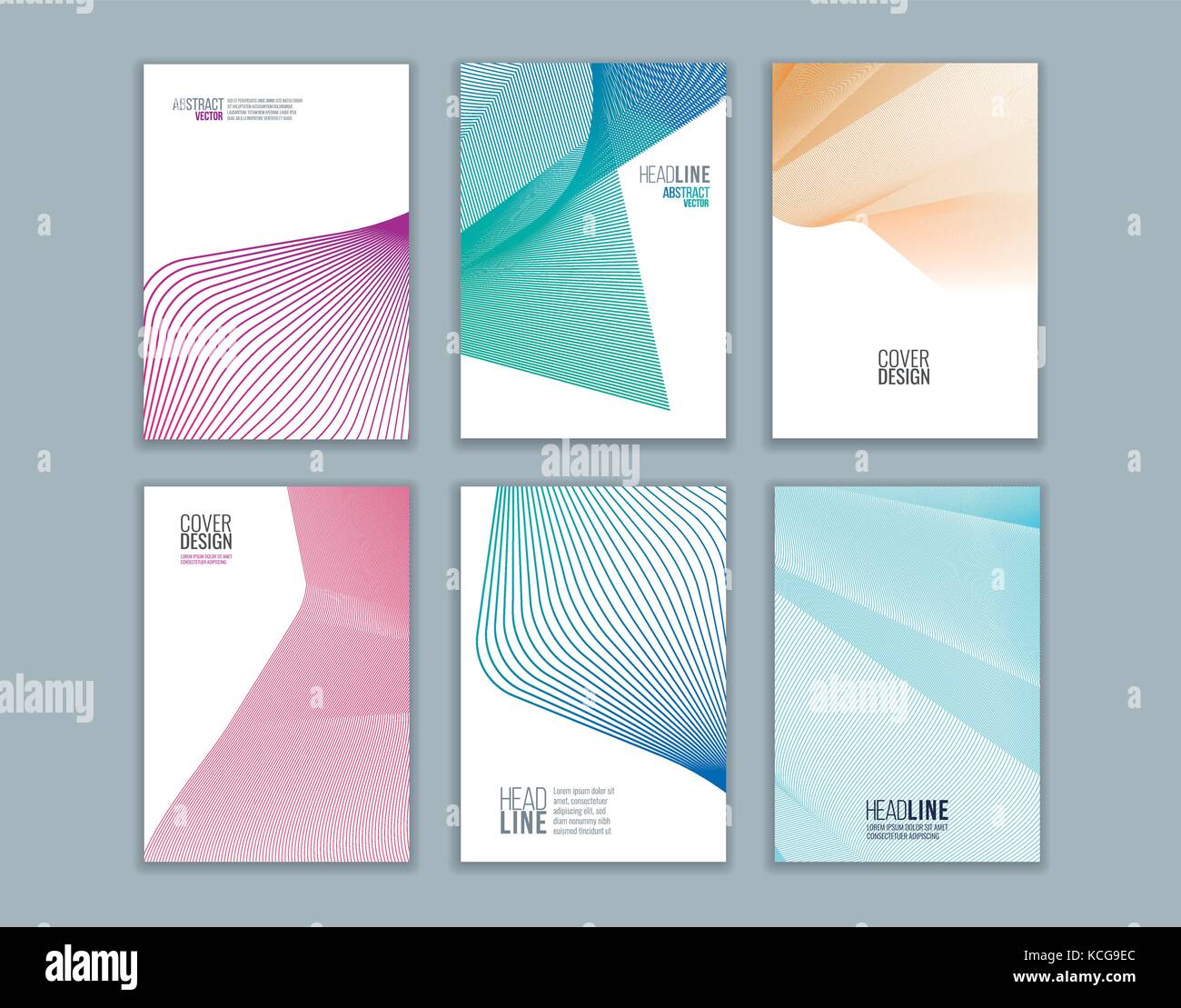 Set of cover design with background of geometric lines. Modern design ...